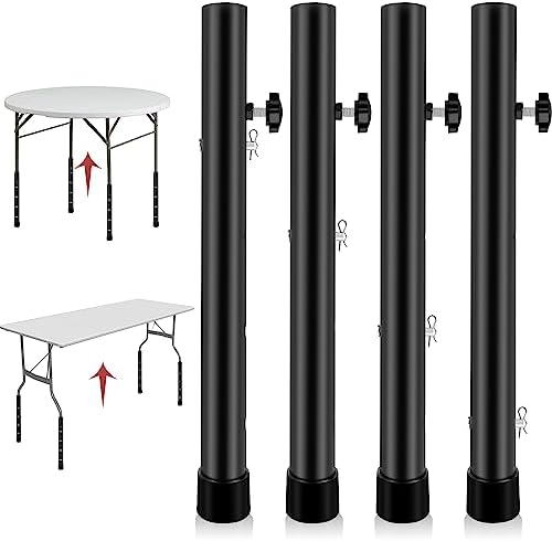Amazon.com: Laowu Table Leg Extenders for Folding Tables, Folding Table ...