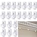 Amyhill 20 Pieces White Wire Shelf Clips Closet Shelves Down Wall Loop ...