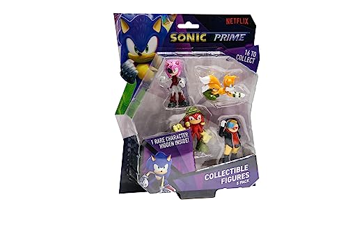 BANDAI Sonic Prime Collectable Figures 5 Pack Set 2 | 5 6.5cm Sonic The ...