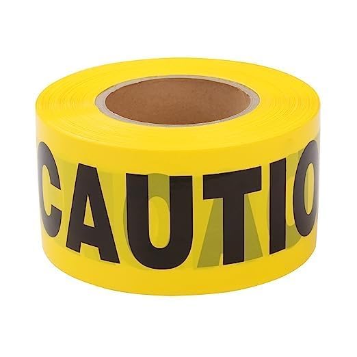 BHAGVAT Non-Adhesive Yellow Caution Tape Highly Visible Barricade Tape ...