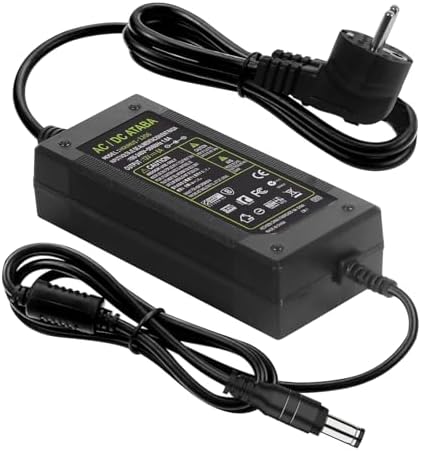 HOUHUI 12V 6A Power Supply Adapter, AC 100-240V to DC 12 Volt 6 Amp 72W ...