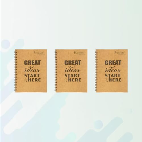 Packmate Spiral Notebook (Pack of 3) | Unbleached Chemical free ...