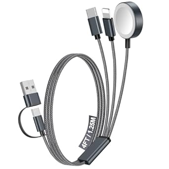 Amazon.com: 1Pack Multi Fast Charging Cable for Travel Vacation Essentials,Apple Watch Charger ...