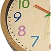 Amazon.com: Foxtop Silent Kids Wall Clock 12 Inch Non-Ticking Battery ...