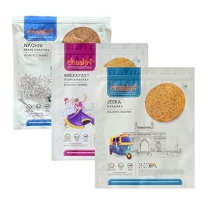 Amazon.com: Chaakri Khakhra Roasted Crispies - 3 Pack, Whole Grain ...