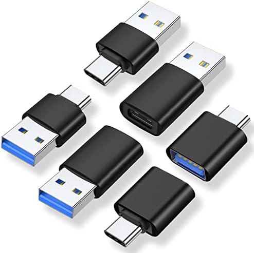 Amazon.com: AreMe USB C Adapter (6 Pack) - Type-C to USB 3.0 Female Converter Connector (Black ...