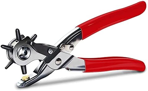 FIZLOZ Leather Belt Punch Plier, Round Hole Plier Hand Tool Metal ...