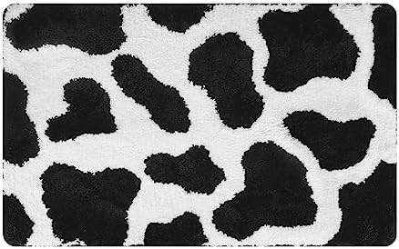 Amazon.com: Yonchic Cow Print Bathroom Rugs, Soft Thick Microfiber ...