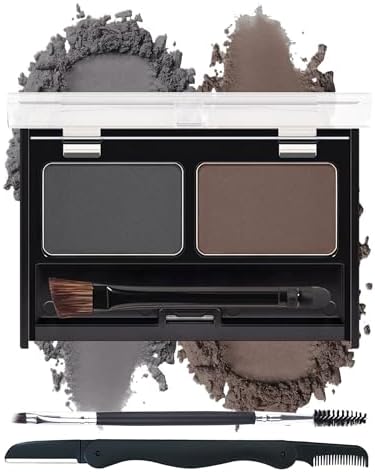 Amazon.com : Waterproof Eyebrow Powder Kit-2 Colors Eye Brow Powder ...