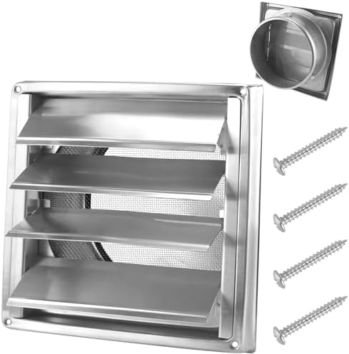 Amazon.com: [Upgraded] AMI PARTS 4 Inch Stainless Steel Louvered Dryer ...