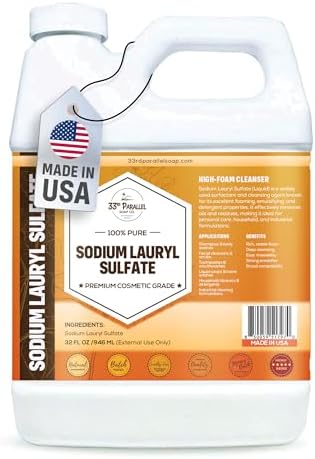 Amazon.com : 33RD PARALLEL SOAP CO. Sodium Lauryl Sulfate (SLS) Liquid ...