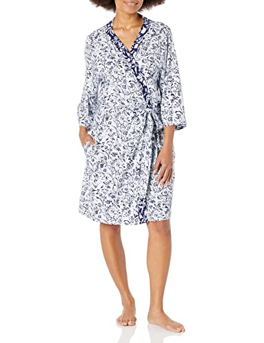 Vera Bradley Women's Cozy Knit Robe (Extended Size Range), Perennials ...