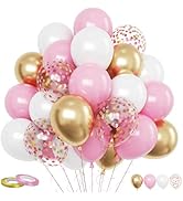 Amazon.com: Funhot Pink Balloons Set, 60PCS Hot Pink Latex Balloons ...