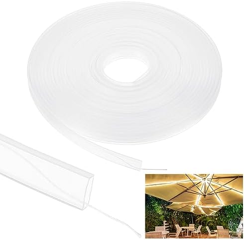 PATIKIL Silicone Tube Sleeve, 66ft/20Meter 12mm LED Diffuser Channel ...