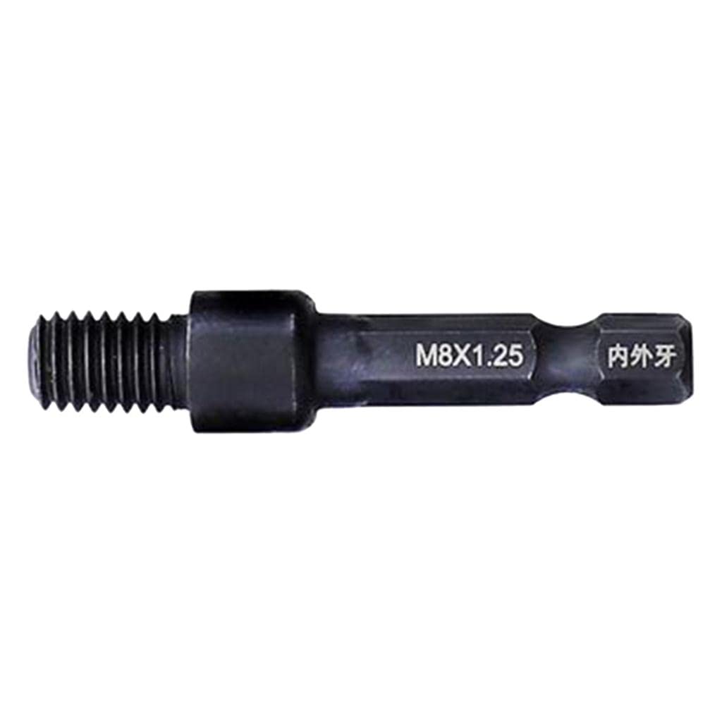 LOSA 1/4'' Hex Shank Adapter Thread Drill Chuck Adapter A- M8 x 1.25 ...