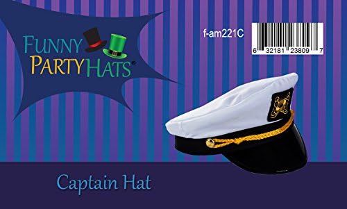 Amazon.com: Funny Party Hats Yacht Captain Hat – Sailor Cap, Skipper ...