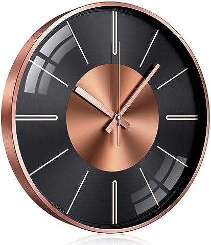 KitchenCraft Kitchen Wall Clock with Copper Effect Finish in Gift Box ...
