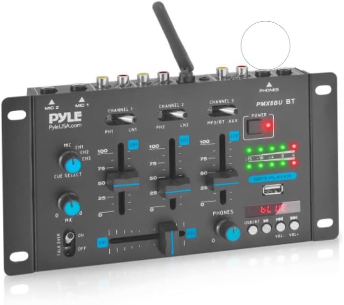 Amazon.com: Pyle 6 Channel Mixer, Bluetooth DJ Controller, Stereo Mixer ...