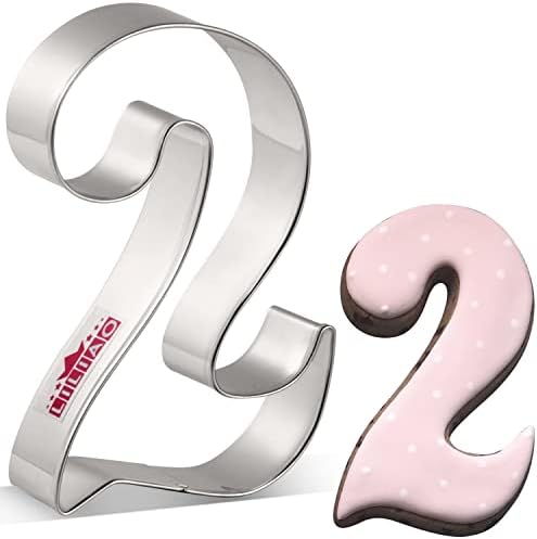 Amazon.com: LILIAO Number 2 Cookie Fondant Biscuit Cutter for Birthday ...