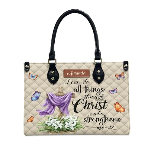 Amazon.com: THUYPT Personalized Christian Leather Handbags, Handbag ...