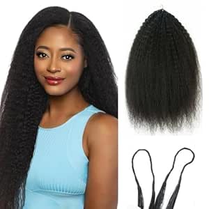 Amazon.com : Knotless Pre-Separated Crochet Hair Extensions Kinky Straight 100% Human Hair ...