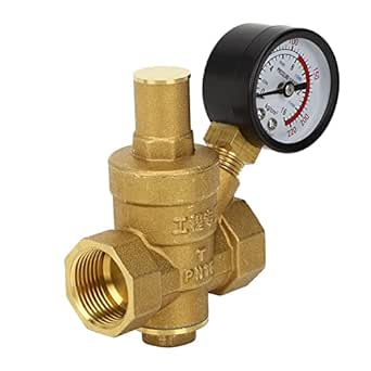 Wer prv dn20 Brass Water Pressure Regulator Reducer with Gauge Meter ...