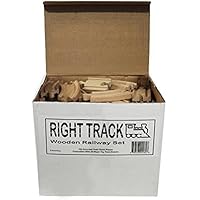 Amazon.com: Wooden Train Track 100 Piece Pack - 100% Compatible with ...