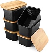 Amazon.com - AREYZIN Plastic Storage Baskets Set of 6 Sturdy Small ...