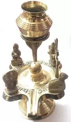 Buy BUY N RELAX Original Pure Brass Shivling Jal Abhishek Stand for ...