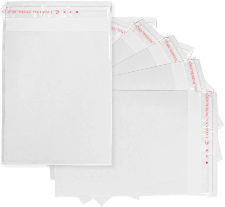 RUBY Lot de 200 sachets transparents en cellophane plastique avec ...