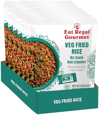 Amazon.com : Eat Regal Veg Fried Rice Microwavable Parboiled Rice Pack ...