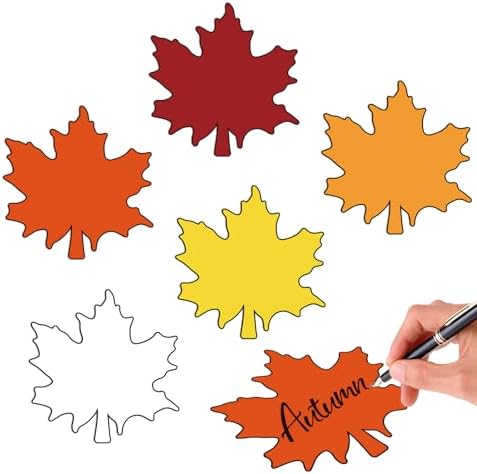 Amazon.com: Whaline 45Pcs Fall Leaf Cutouts Maple Leaves Cut Outs with ...