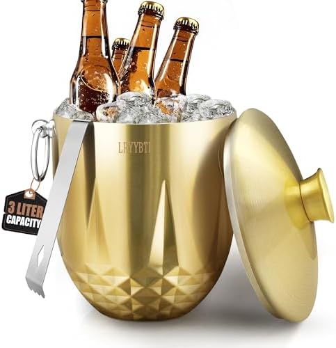 Amazon.com: Bellaforte Insulated Ice Bucket with Lid & Tongs - 3L ...