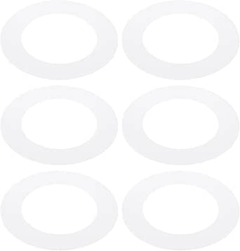 PATIKIL 3.2" ID 4.9" OD Plastic Trim Ring, 6 Pcs Ceiling Light Goof ...
