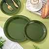 Amazon.com: Whaline 100Pcs Olive Green Tableware Set Wedding Disposable ...