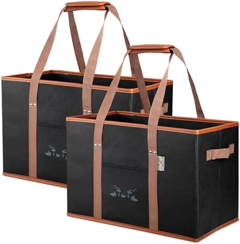 Amazon.com: Earthwise Deluxe Collapsible Reusable Shopping Box Grocery ...