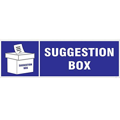 VVWV Suggestion Box Sign Sticker for Public Hospital Office Clinic Hall ...