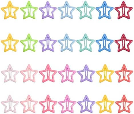 Amazon.com : Teaaha 30 PCS 1.18'' Star Snap Hair Clips, Non Slip Cute ...