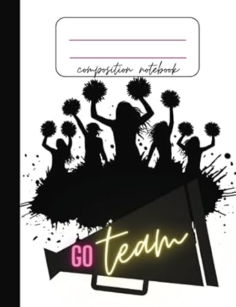 Composition Notebook: Cheer | Wide Ruled | 7.5x9.25 | 100 Pages, for ...