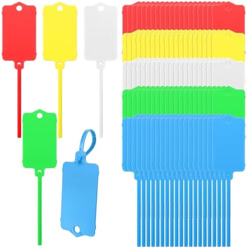 LeonBach 100 PCS Plastic Shipping Tags, 1.46" x 2.48", Waterproof ...