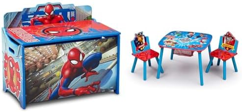 Amazon.com: Delta Children Deluxe Toy Box, Spider-Man & Kids Table and ...