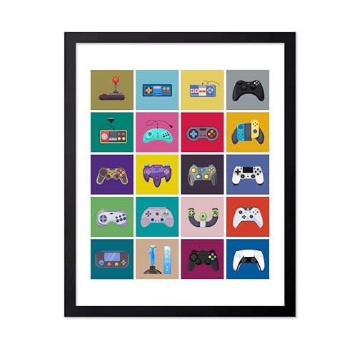 Amazon.com: Monem Art Video Game Controller Evolution Print - Gaming ...