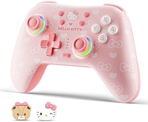 Amazon.com: Kuitmor Pink Switch Controller,Hello Kitty Hall Effect ...