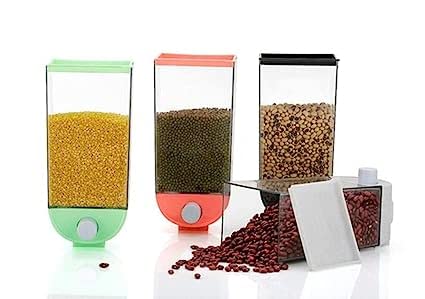 Push Button Storage Container for kitchen 1100ml / Punch Free Press ...