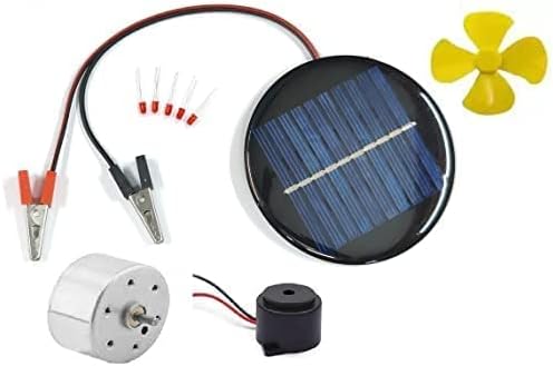 ERH India 80 mm Diameter Round Solar Panel Science Project Kit with DC ...