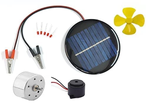 ERH India 80 mm Diameter Round Solar Panel Science Project Kit with DC ...