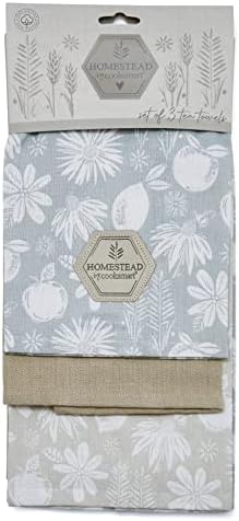 Cooksmart British Designed Pack of 3 Tea Towels | Luxury Tea Towels for ...