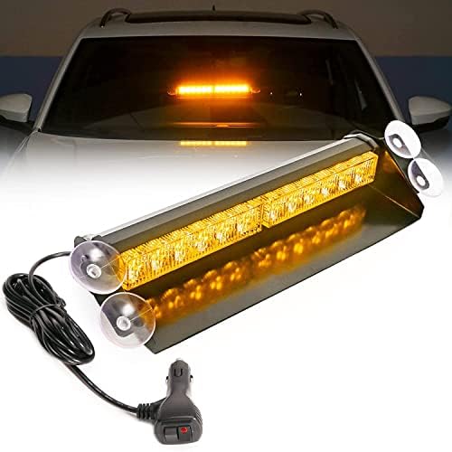 Esoldnic LED Windshield Warning Dash Light, 15 Flashing Modes 14inch 12 ...