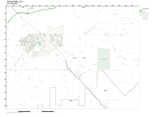 Amazon.com : ZIP Code Wall Map of Chowchilla, CA ZIP Code Map Not ...