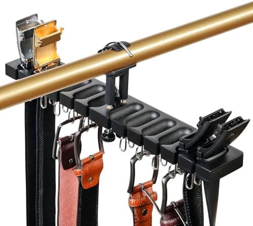 Amazon.com: Gumilyo Belt Hanger for Closet, Alder Wood/ 12 Slots + 10 ...